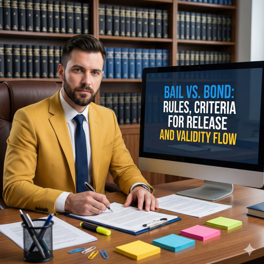 Bail vs. bond: Rules, Criteria for Release and Validity Flow