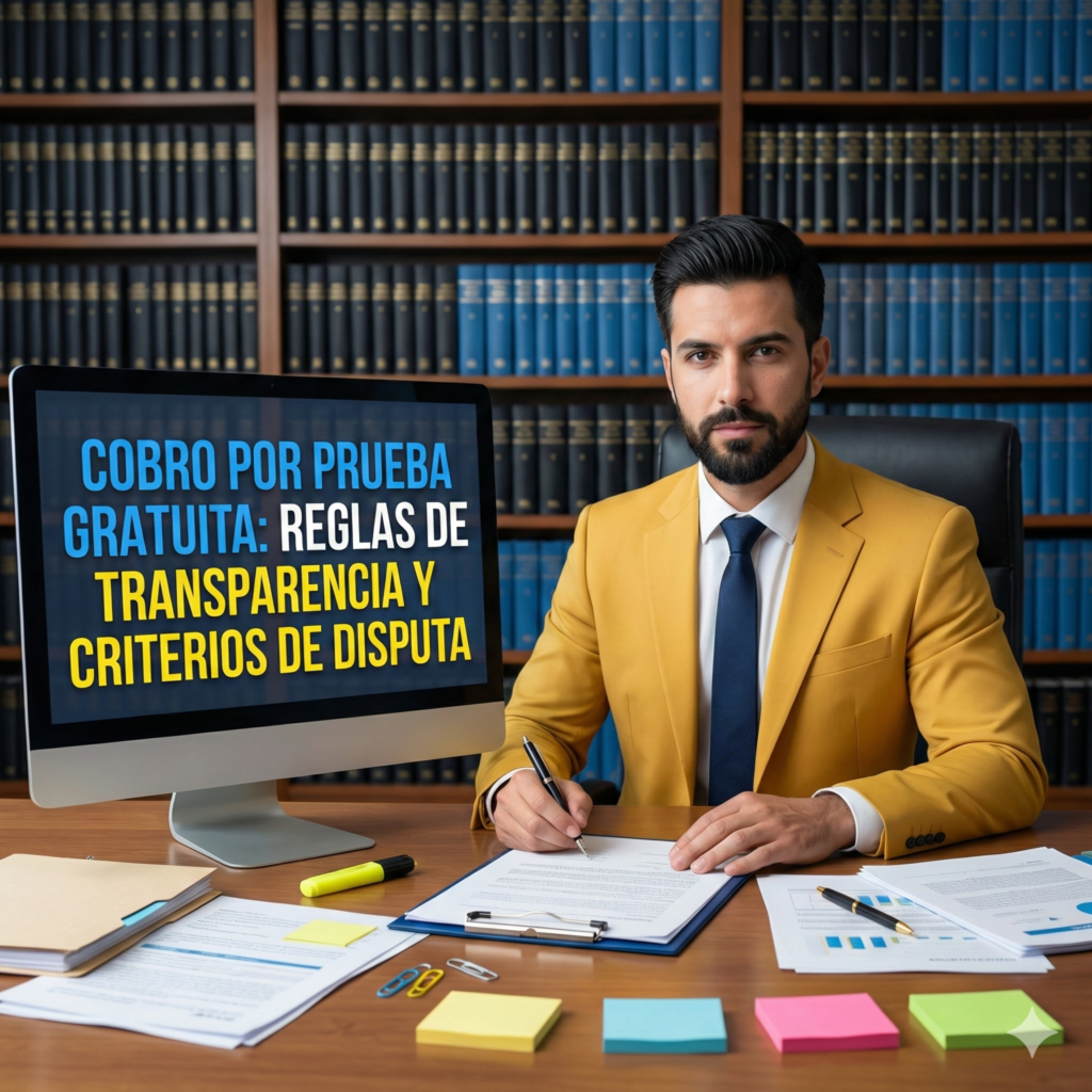 Cobro por prueba gratuita: Reglas de transparencia y criterios de disputa