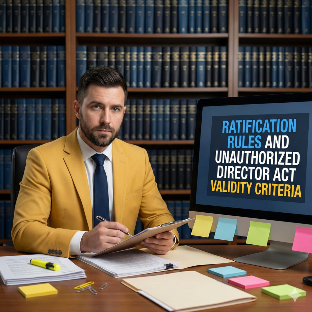 Ratification Rules and Unauthorized Director Act Validity Criteria