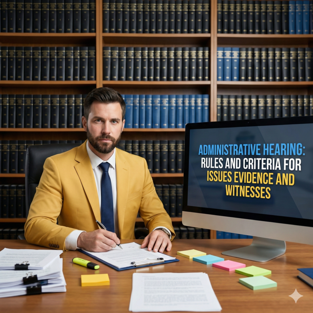 Administrative Hearing: Rules and Criteria for Issues Evidence and ...