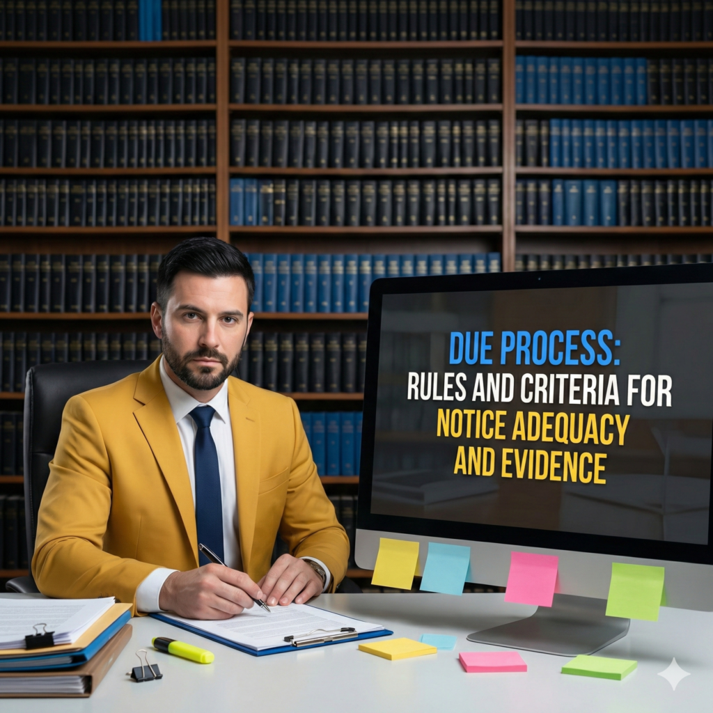 Due Process: Rules and Criteria for Notice Adequacy and Evidence