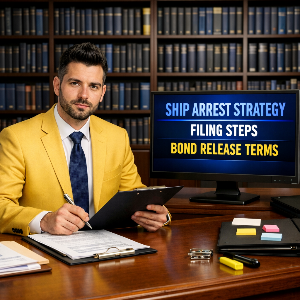 Ship arrest strategy filing steps bond release terms