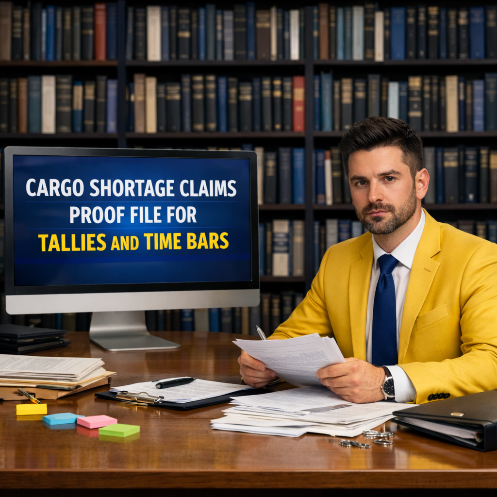 Cargo shortage claims proof file for tallies and time bars