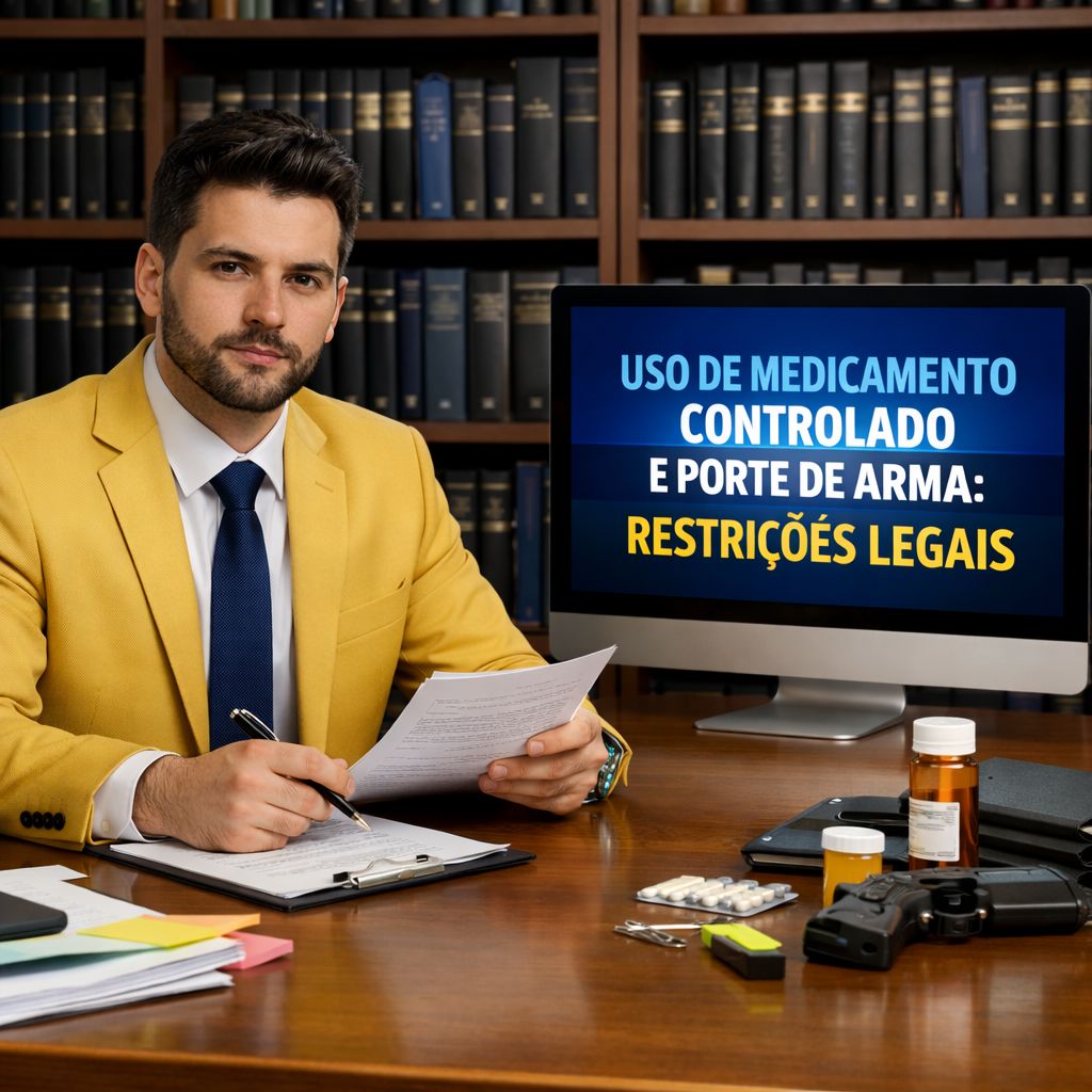 Uso de medicamento controlado e porte de arma
