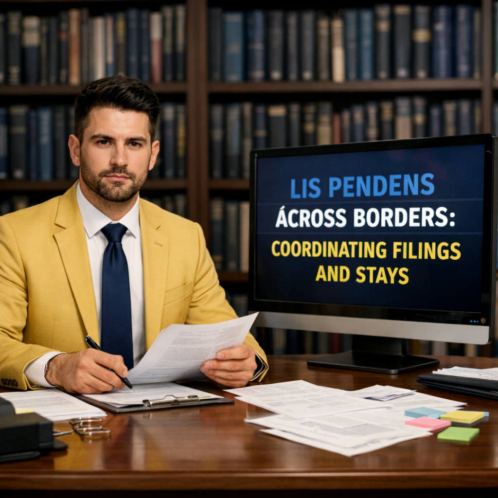 Lis pendens across borders: proof and stay scope