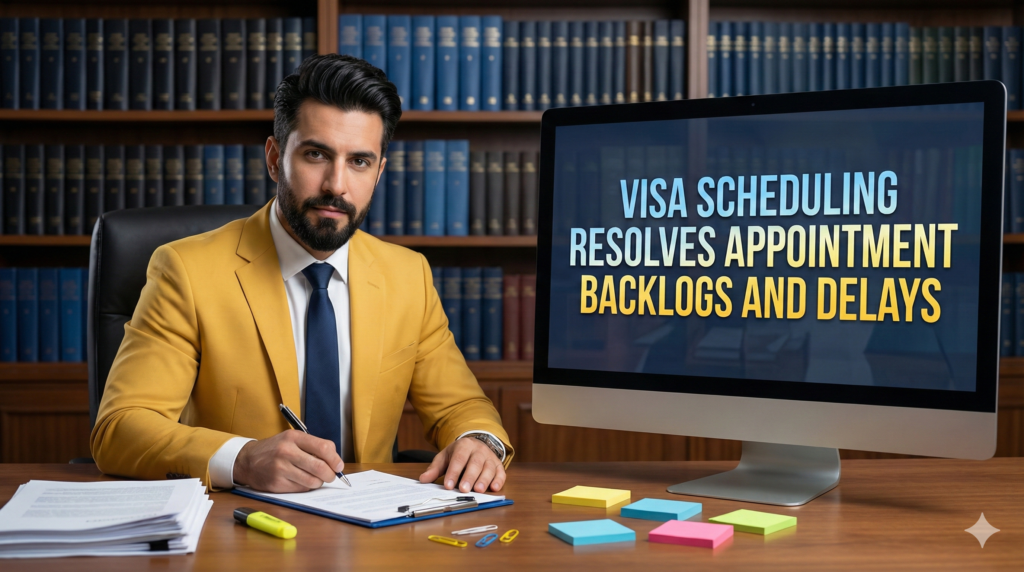 Visa scheduling resolve appointment backlogs and delays
