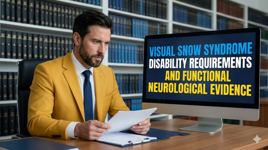 Visual Snow Syndrome disability requirements and functional ...
